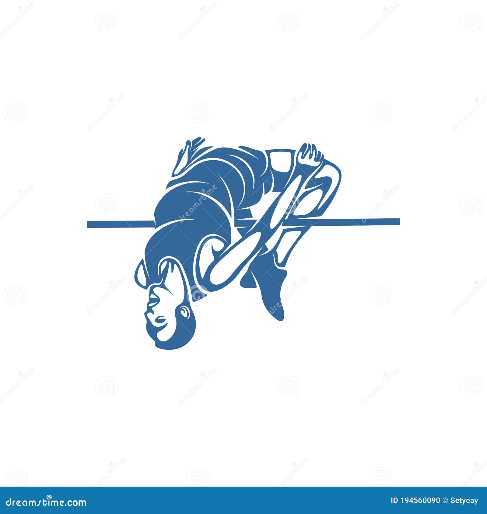 High Jump Design Vector Illustration, Athletic High Jump Logo Template ...