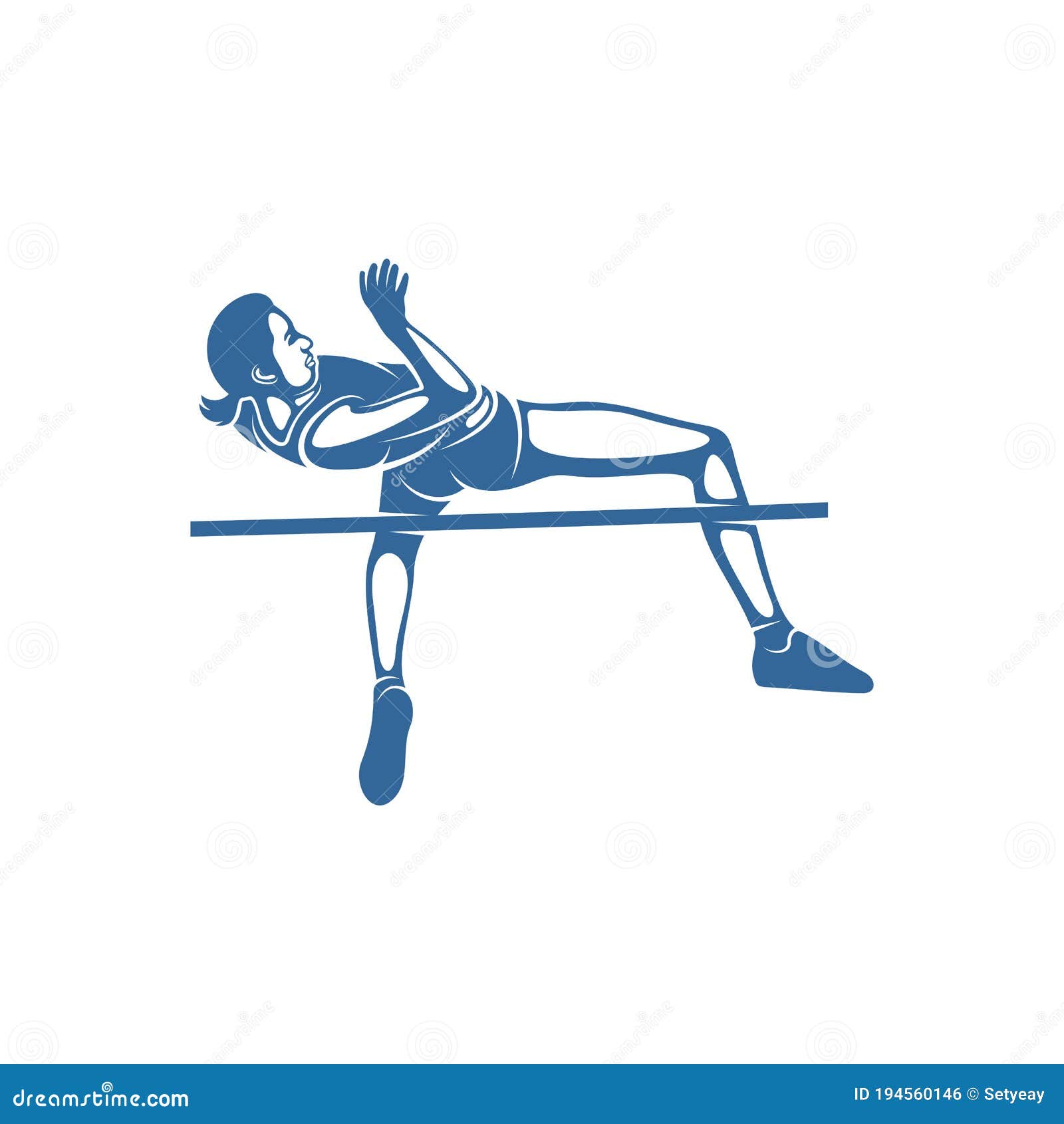 High Jump Design Vector Illustration, Athletic High Jump Logo Template ...