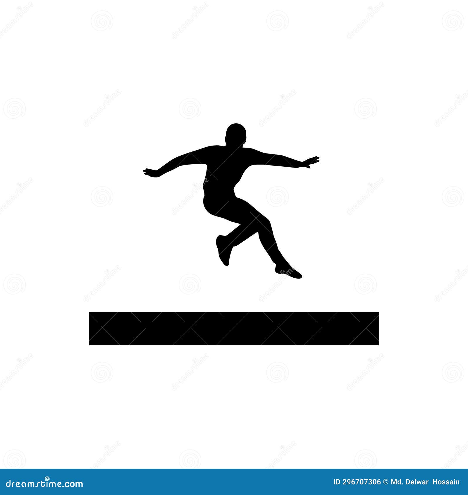 High Jump Icon stock vector. Illustration of symbol - 296707306