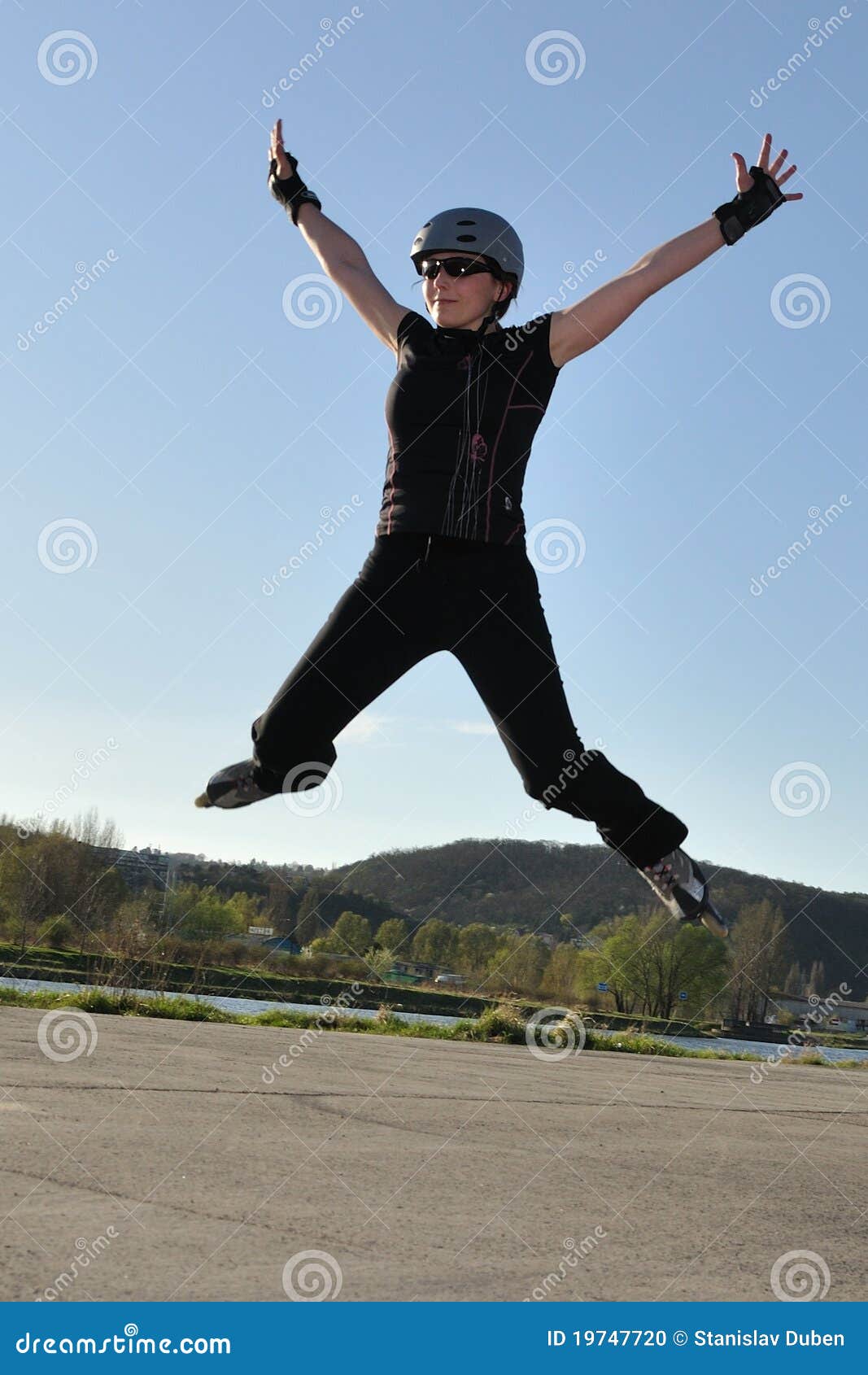 High jump on inline skates stock photo. Image of inline - 19747720
