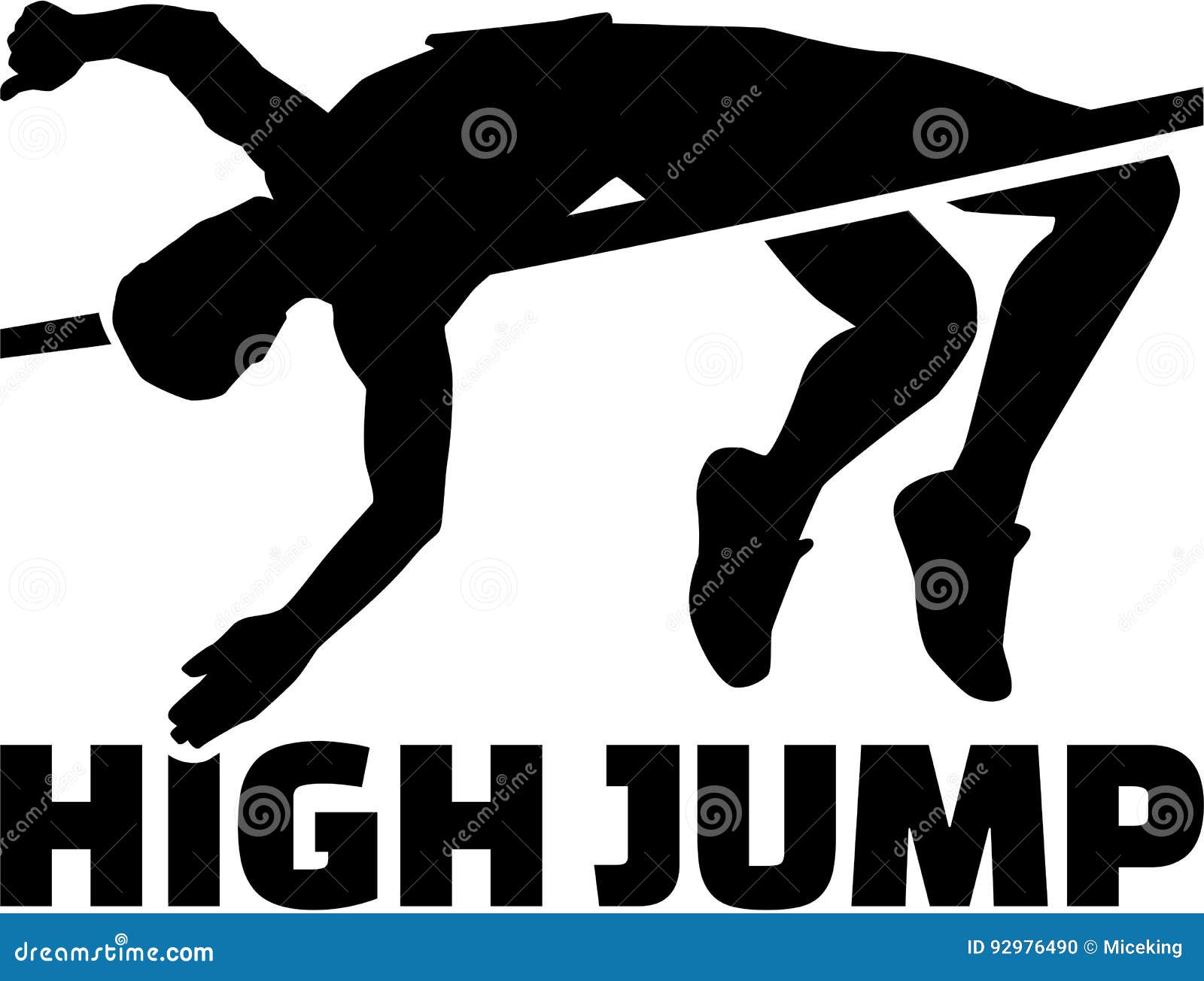 High Jump Clipart Black And White