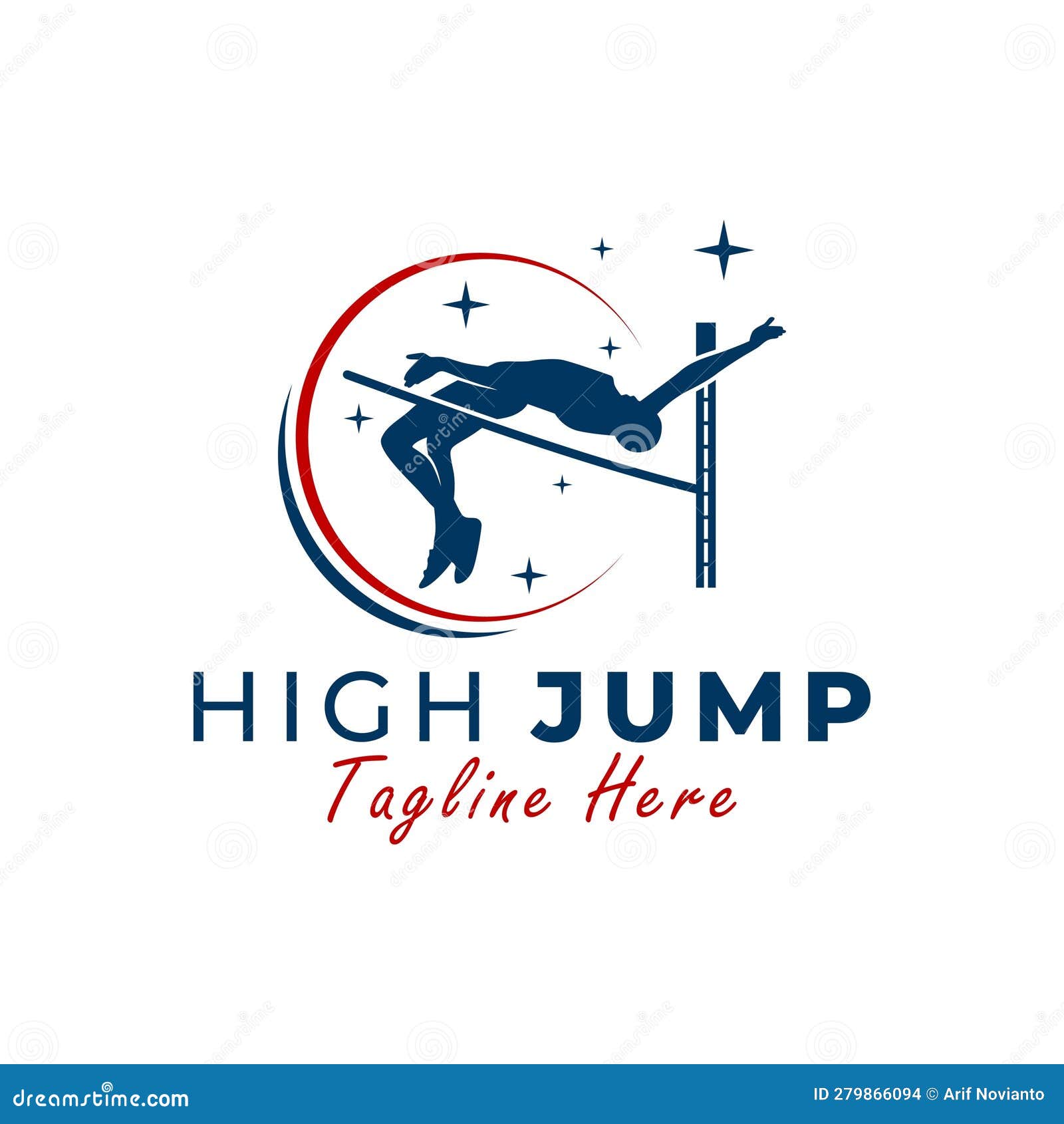 High Jump Sport Vector Illustration Logo Stock Vector - Illustration of ...
