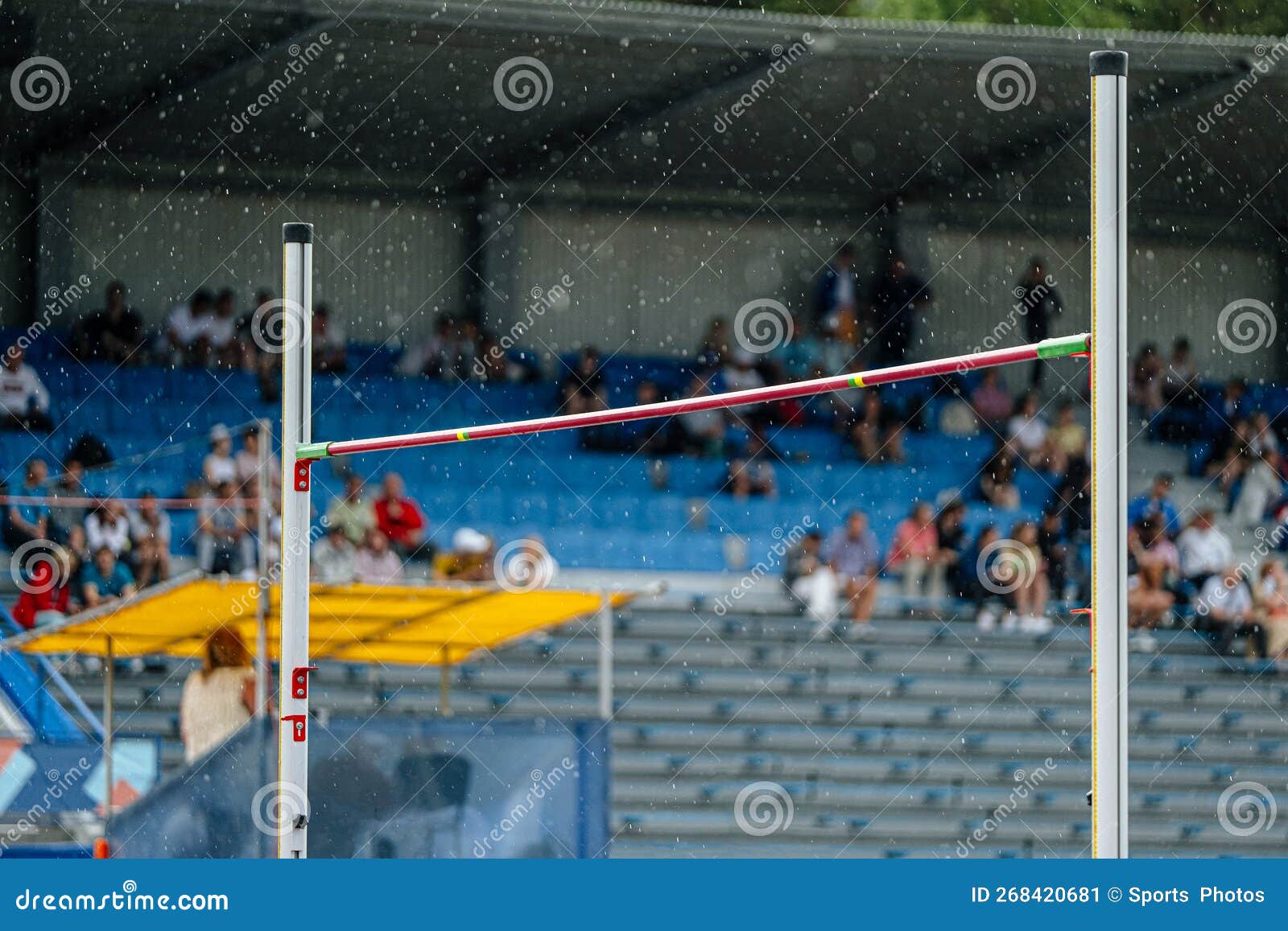 High jump stand at stadium stock image. Image of outdoor - 268420681