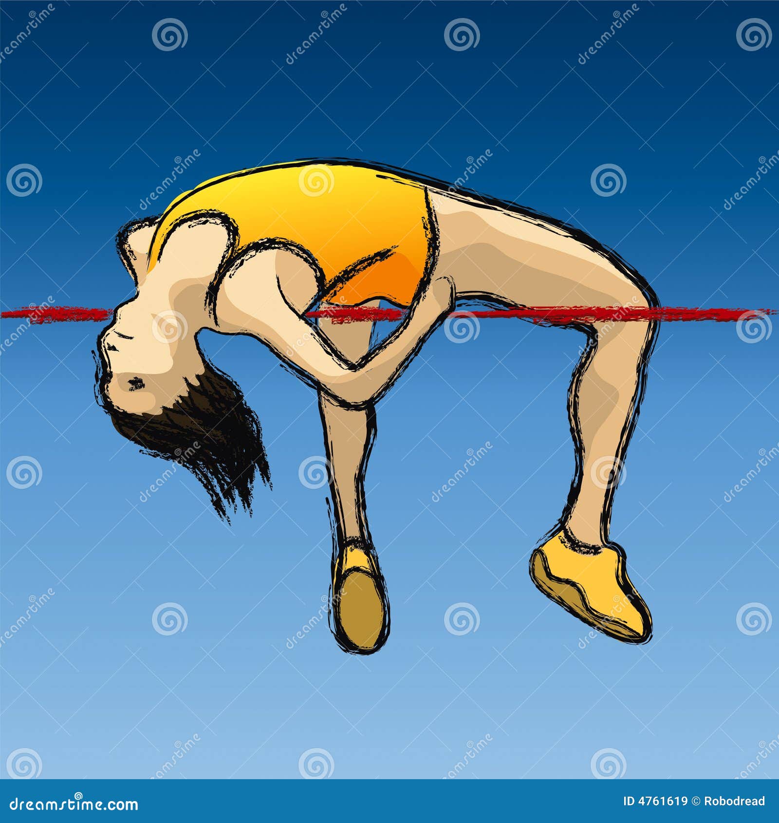 High jump (vector) stock vector. Illustration of world - 4761619