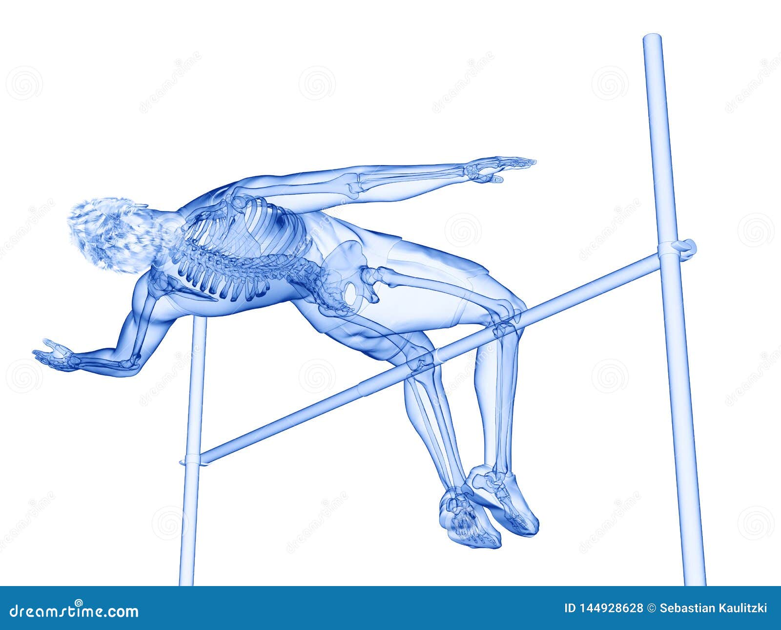 A high jumper stock illustration. Illustration of moving - 144928628