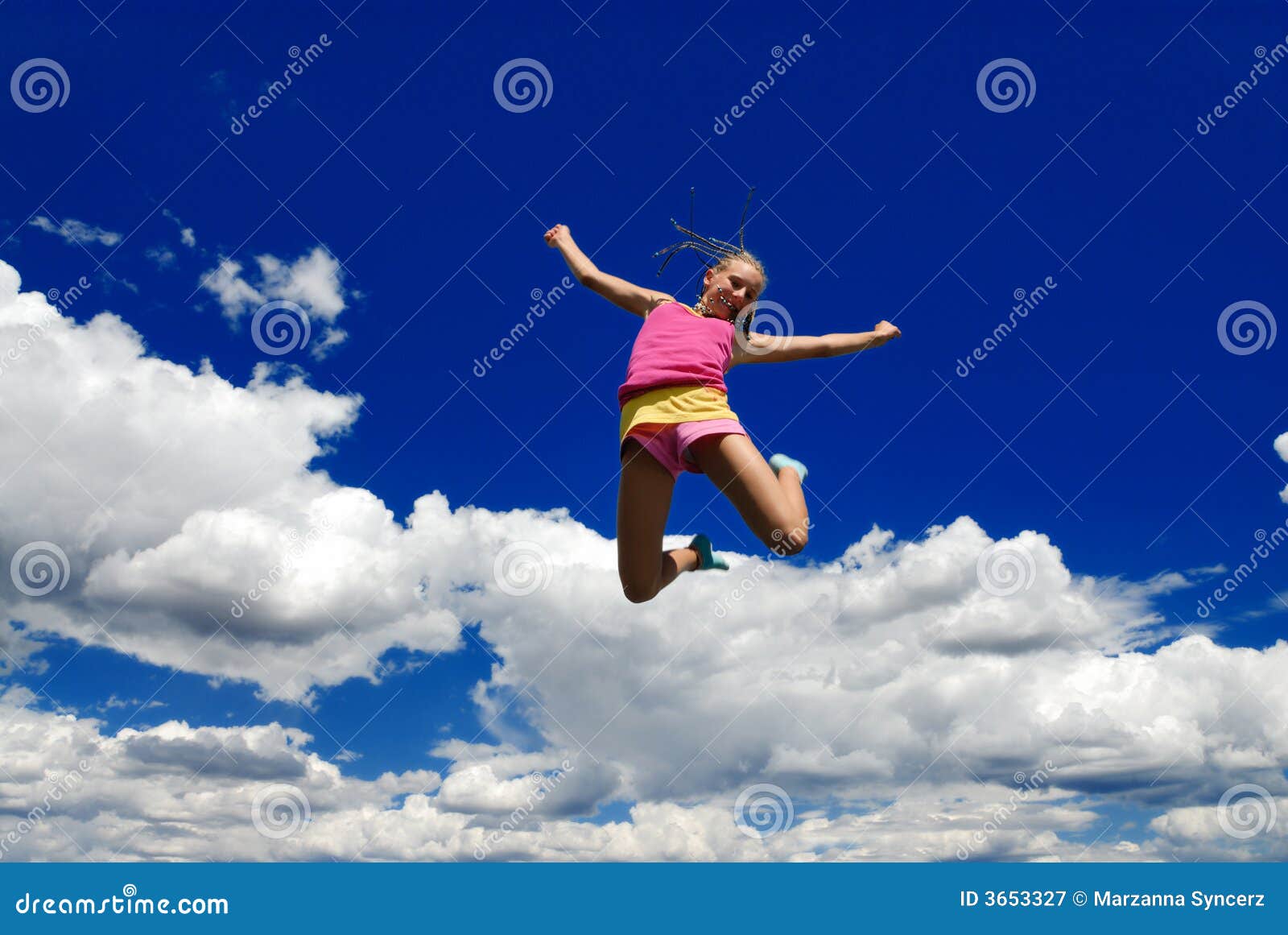 High jumping girl stock image. Image of holiday, leap - 3653327