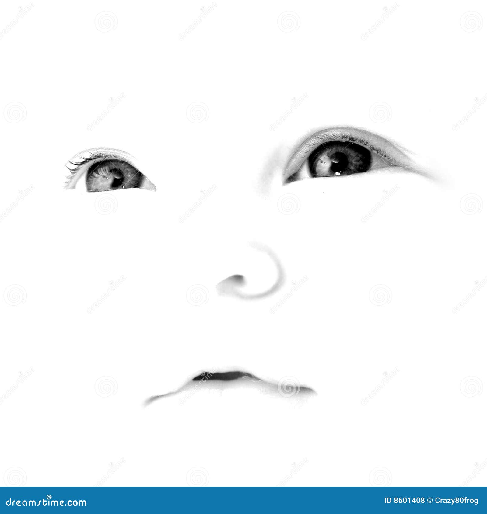 High-key baby face stock photo. Image of little, adoption - 8601408