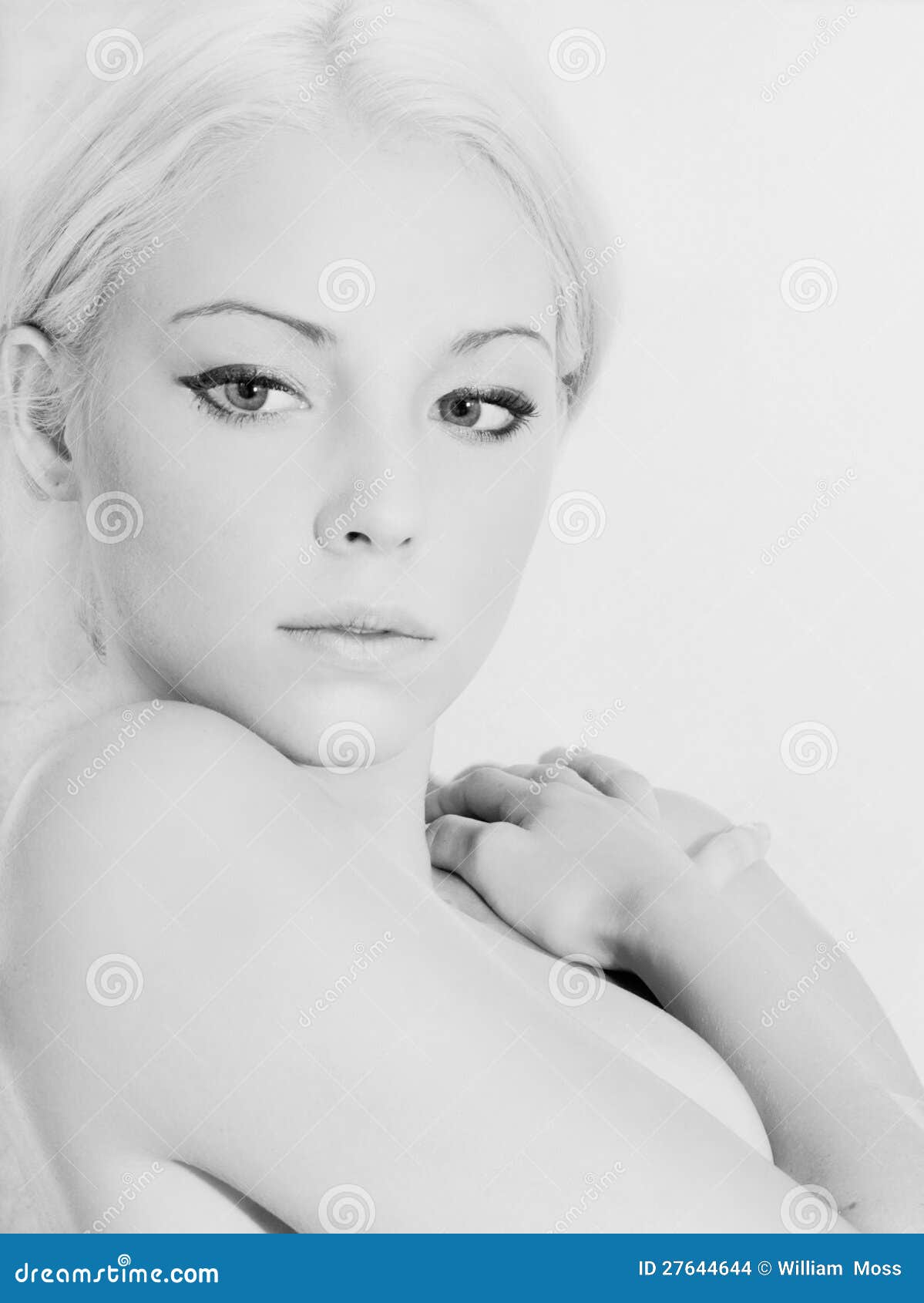 High Key Portrait of Beautiful Woman Stock Photo - Image of nose, high ...