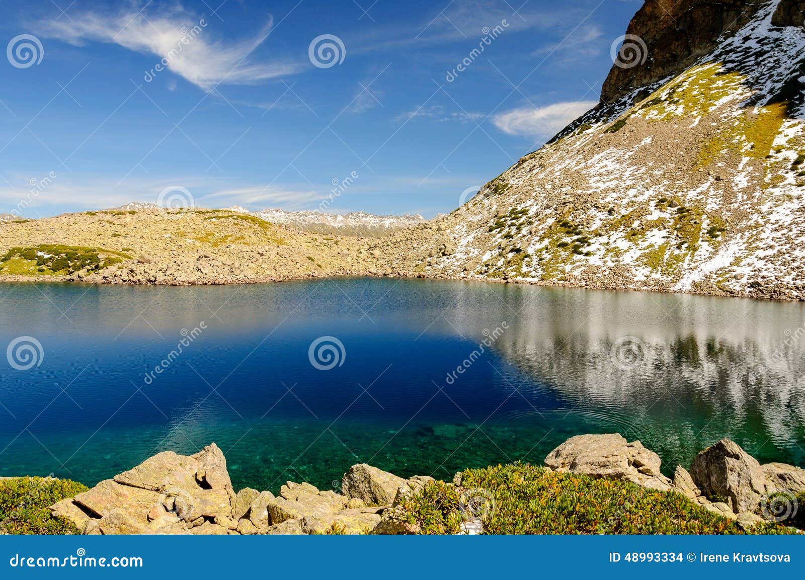 High lake stock photo. Image of high, blue, outdoor, snow - 48993334