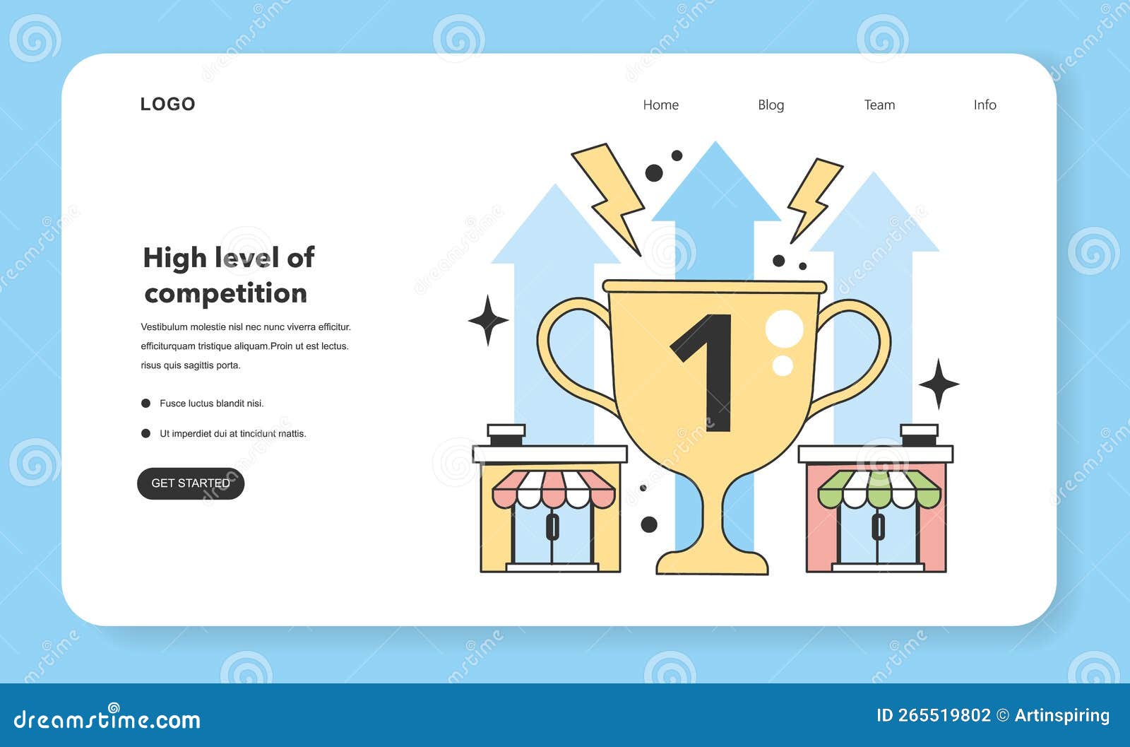 High Level of Competition for Small Business. Fears and Concern Stock ...