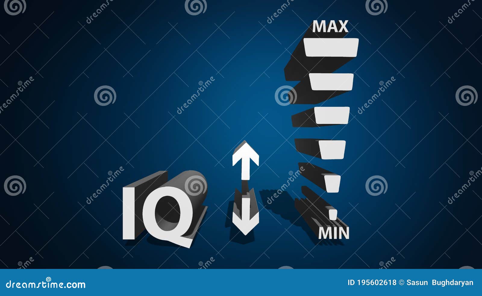 High Level of IQ Concept, 3D Rendering Stock Photo - Image of nerve ...