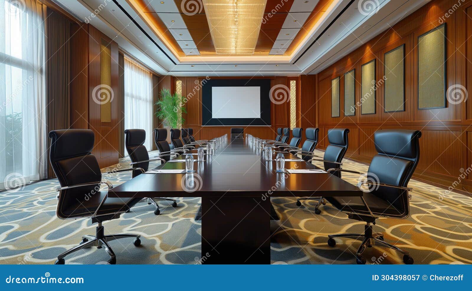 A high-level meeting room stock image. Image of architecture - 304398057