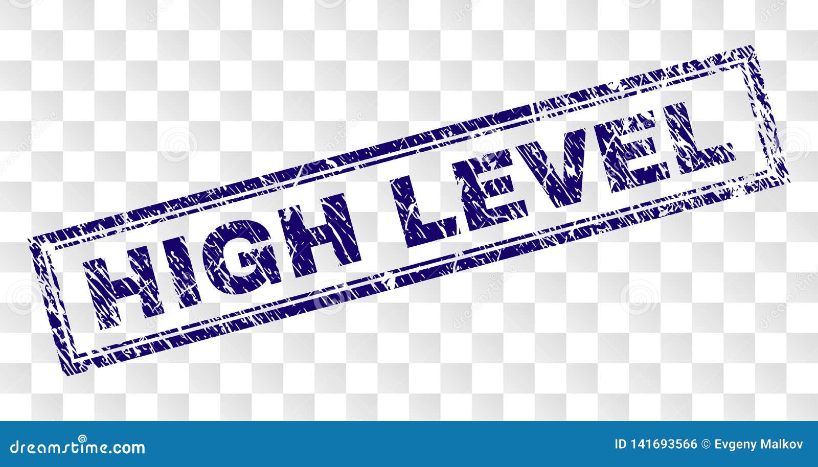 Grunge HIGH LEVEL Rectangle Stamp Stock Vector - Illustration of dirty ...