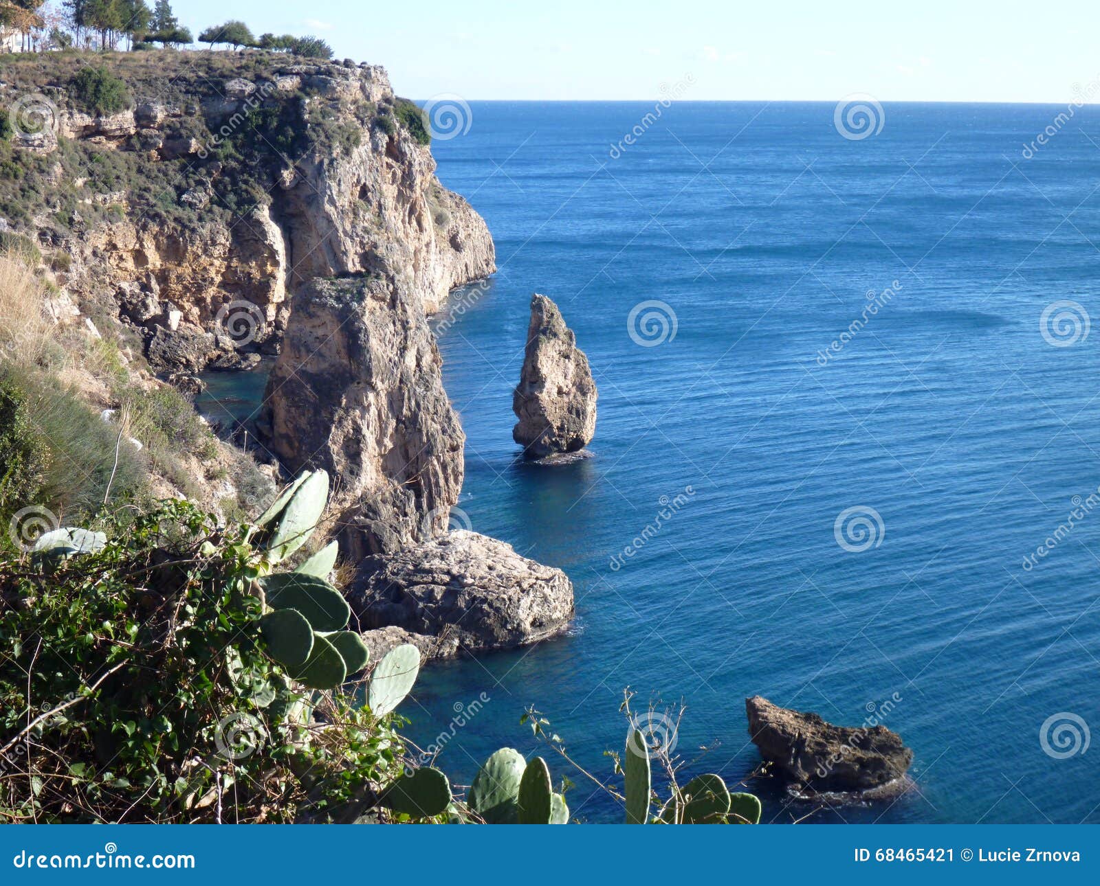 High Limestone Cliff in Antalya Stock Image - Image of rock, turquoise ...
