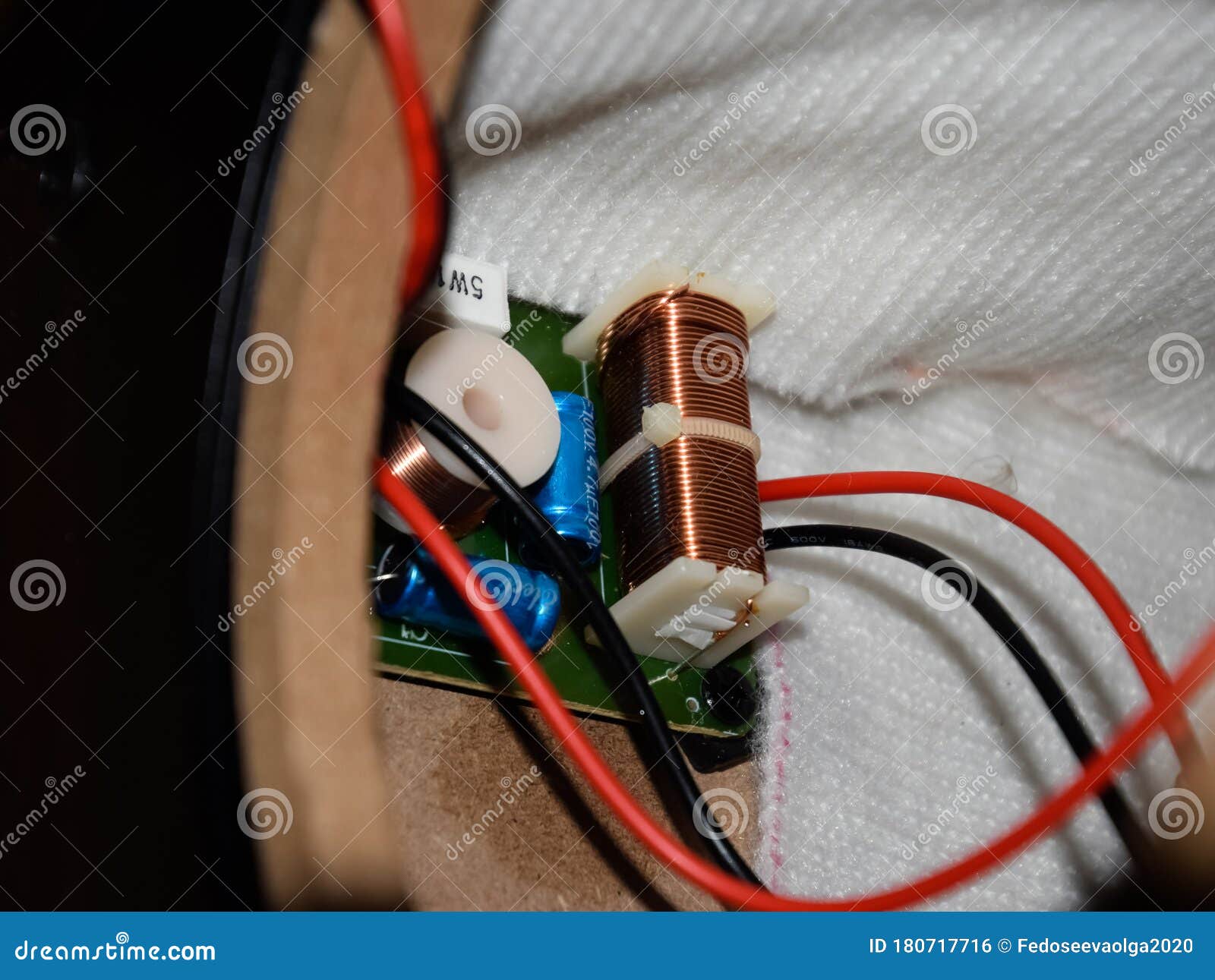 High and Low Frequency Separation Filter Inside Speaker Stock Photo ... High and Low Frequency Separation Filter Inside Speaker Stock Photo ...
