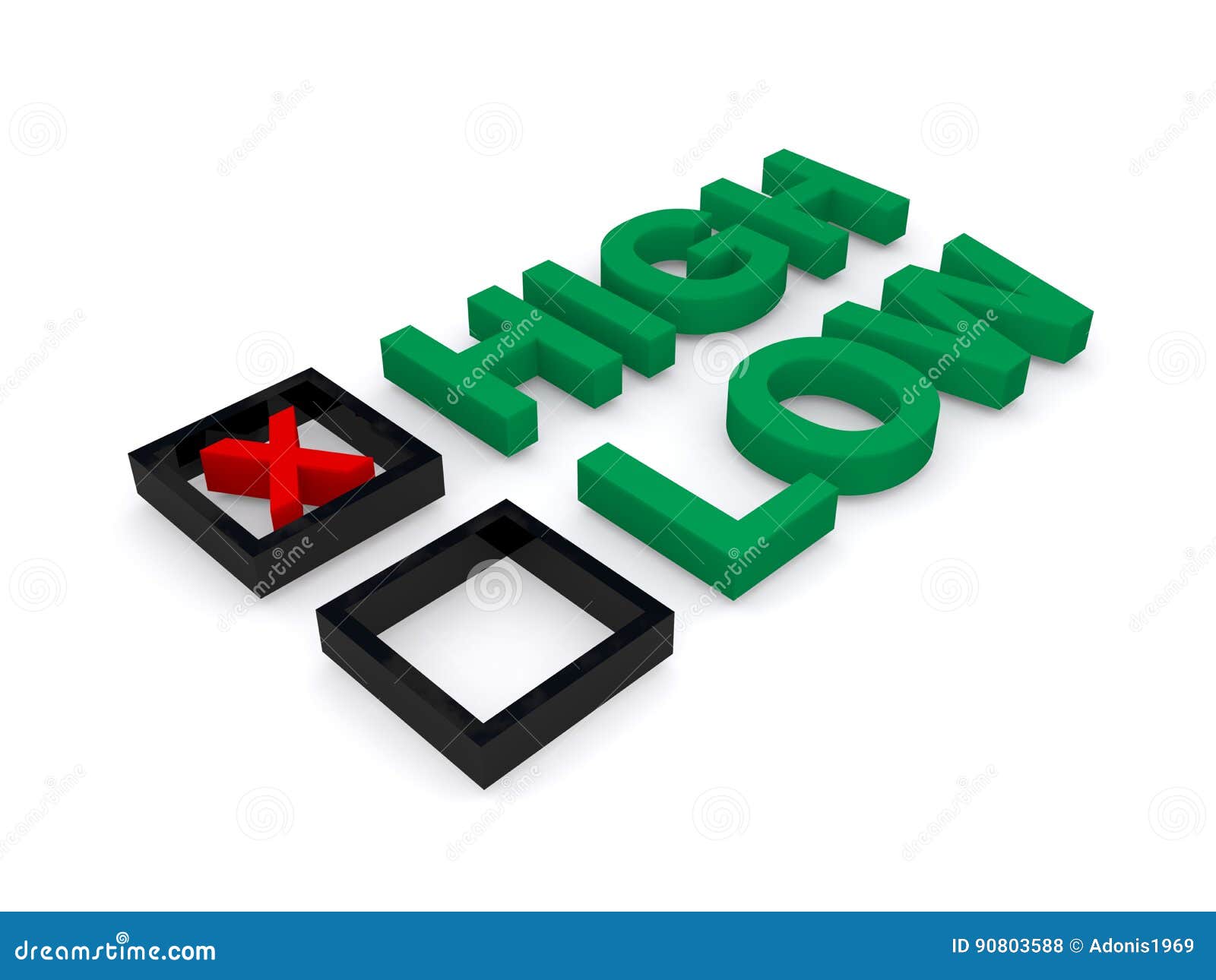 High or low stock illustration. Illustration of boxes - 90803588