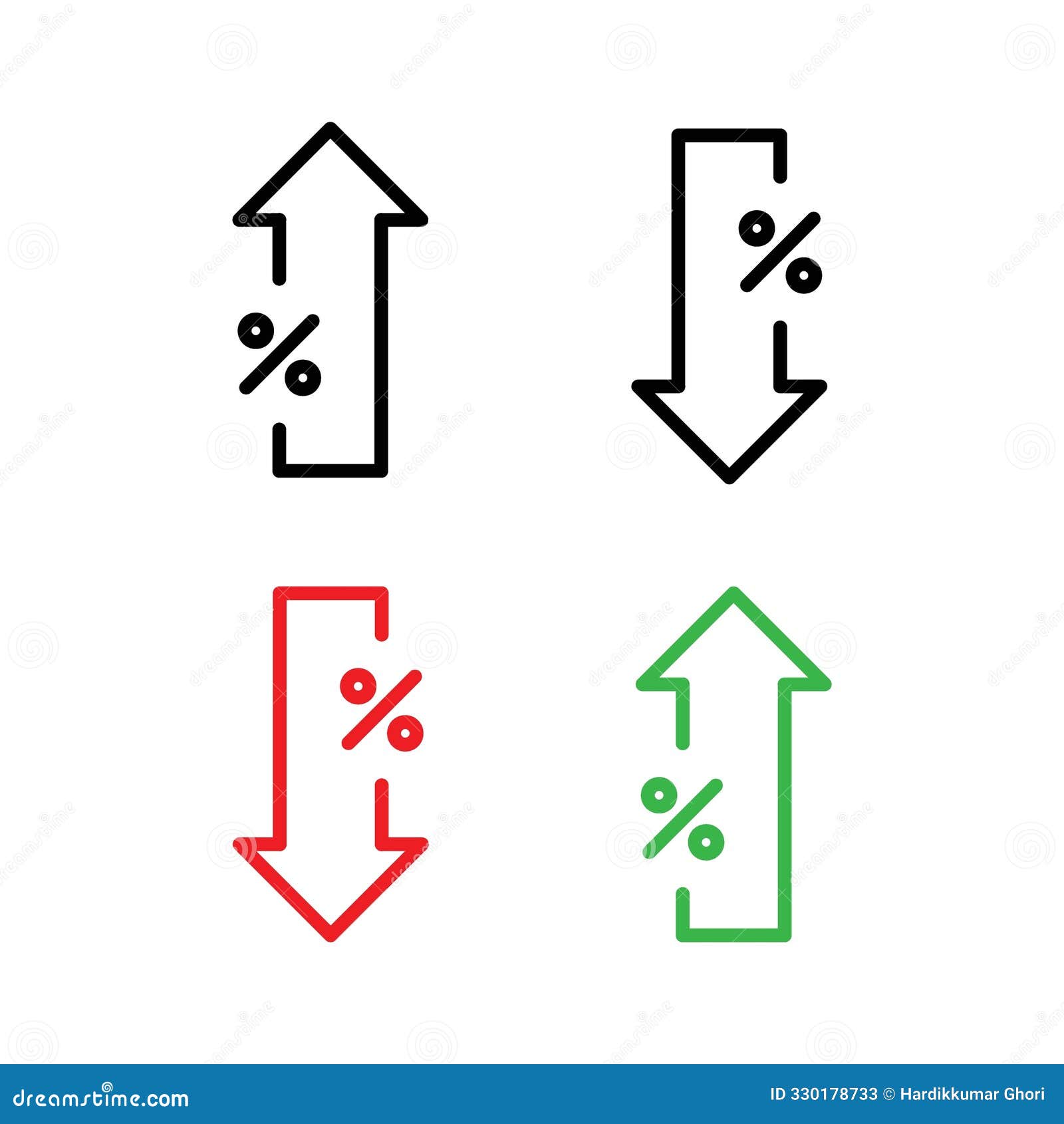 High and Low Percent Arrow Icon Stock Illustration - Illustration of finance, score: 330178733