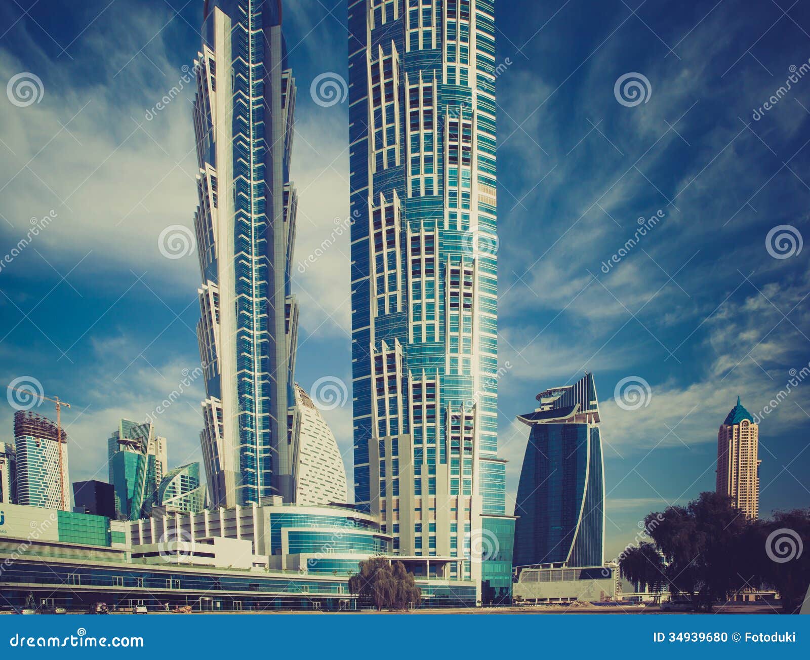 High Luxury Building Skyscraper, Facade with Balcony Stock Photo ...