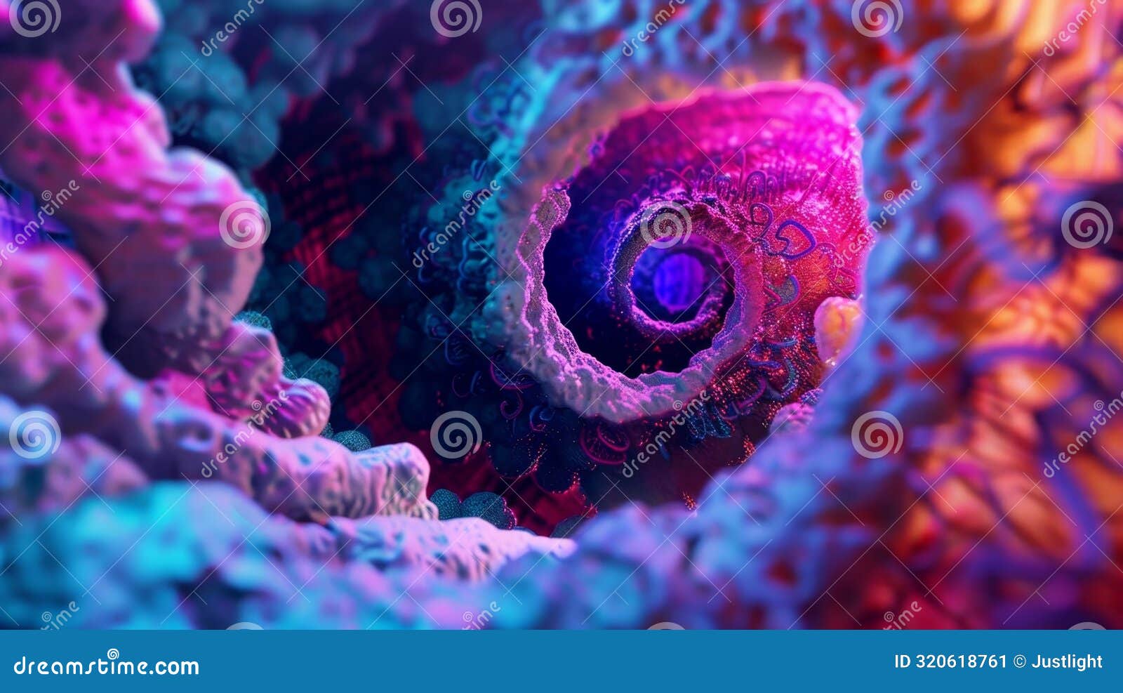 A High Magnification Image of the Rie Exit Tunnel Where the Newly Formed Protein Chain Emerges ...