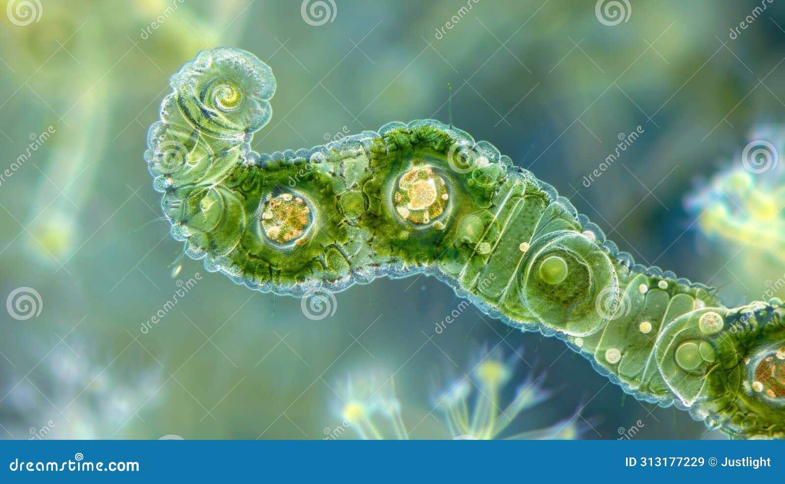 A High Magnification Image of a Single Cyanobacteria Cell with Its ...