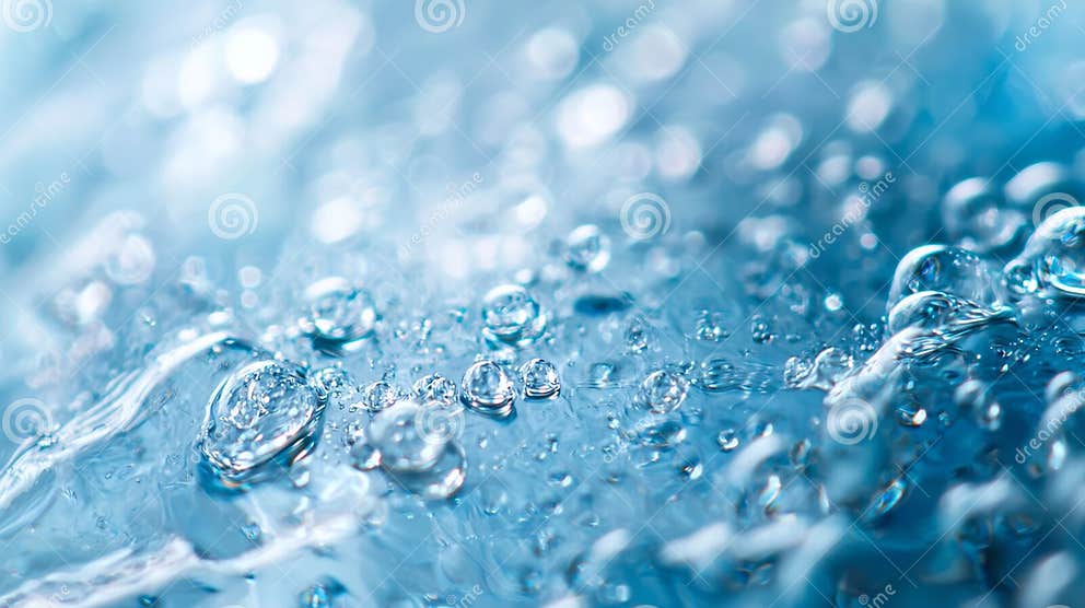 High Magnification Macro of Micro Blue Particles in Liquid Stock Photo ...