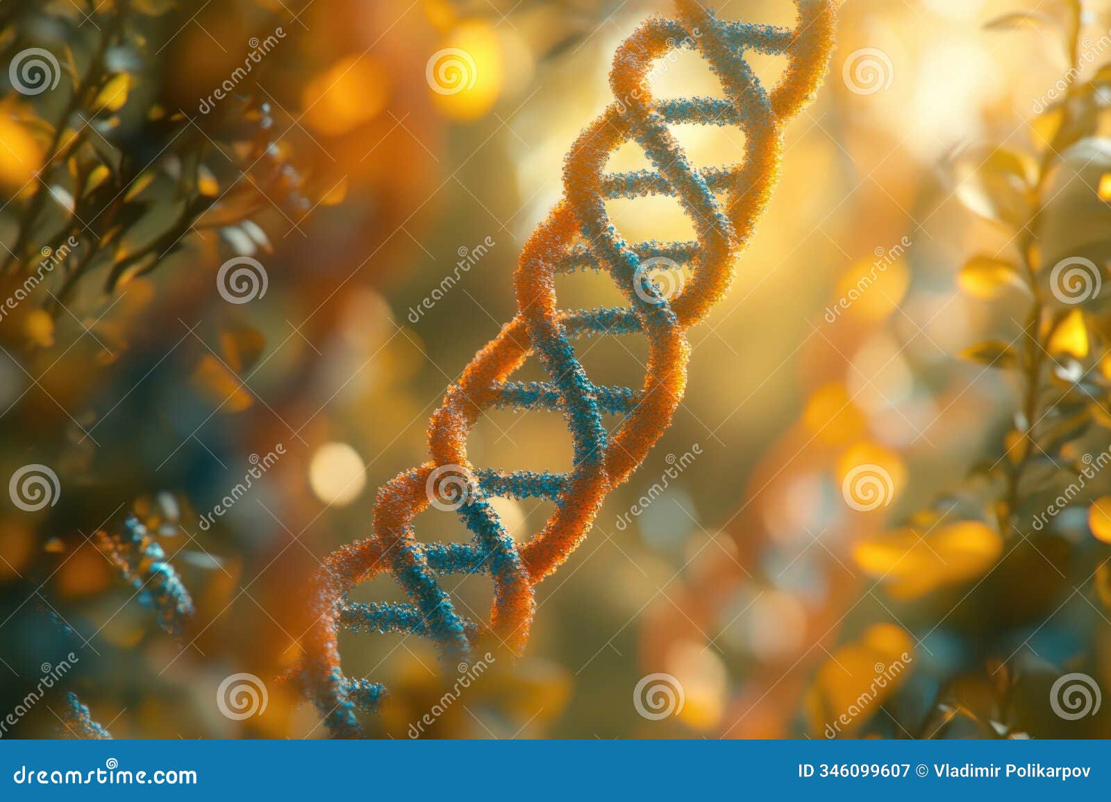 A High-magnification View of a Single DNA Strand, Highlighting Its ...