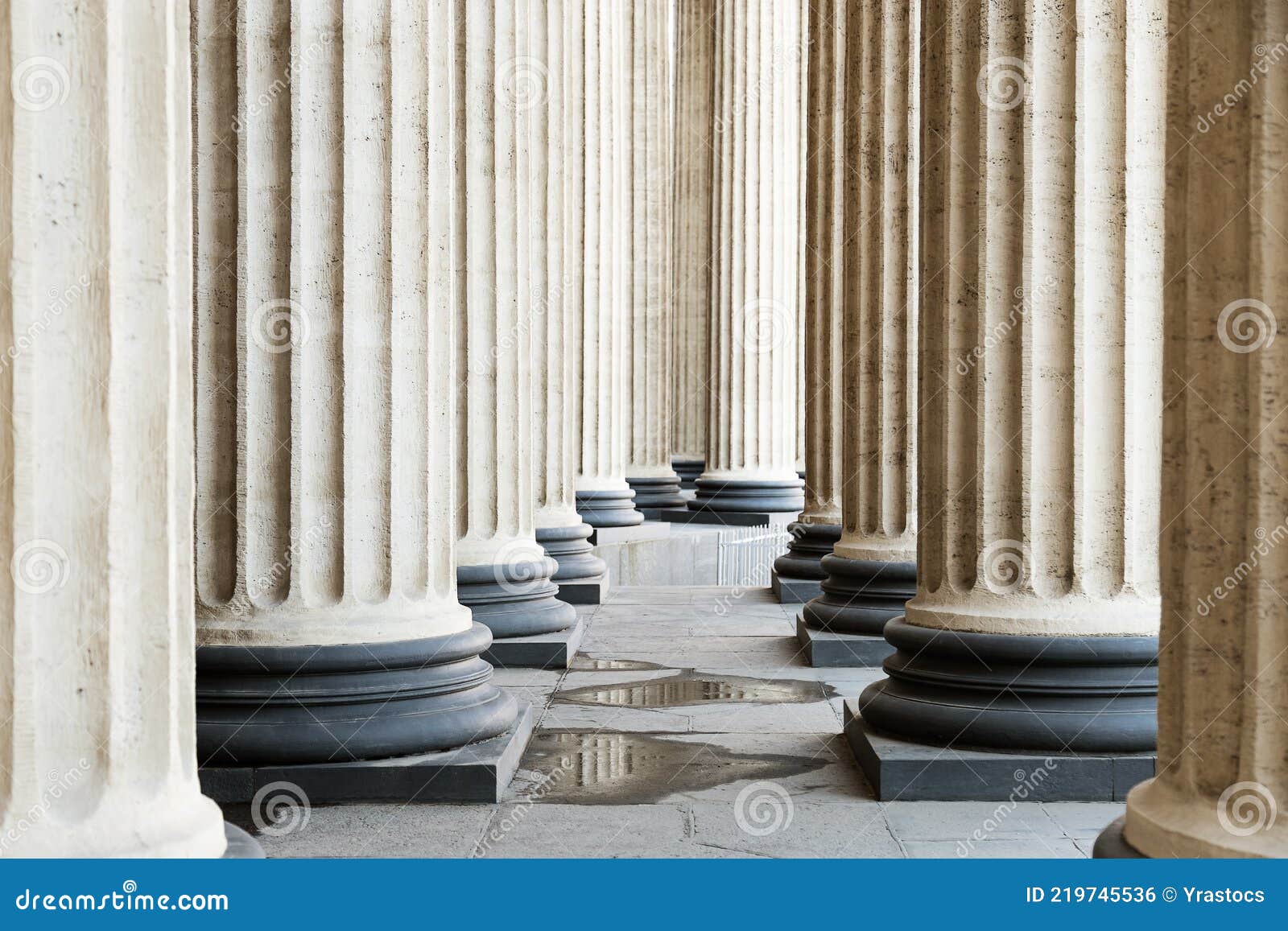 High Marble Columns As Background, Architectural Design in Style of ...