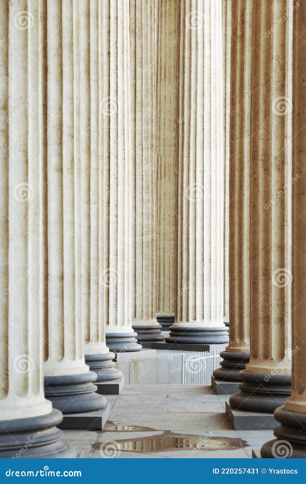High Marble Columns As Background, Architectural Design In Style Of ...