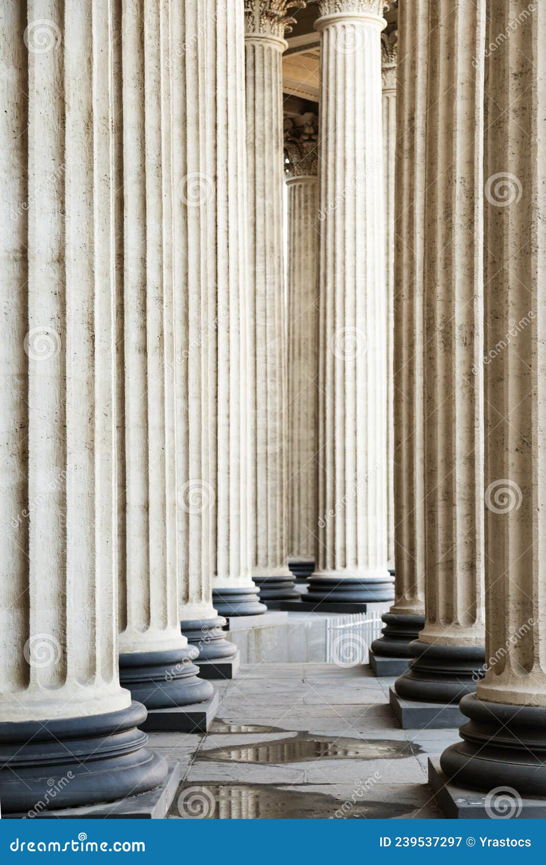 High Marble Columns As Background, Architectural Design in Style of ...
