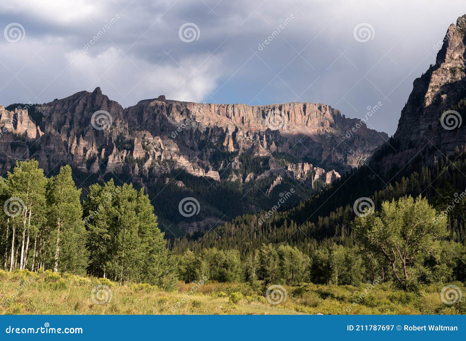 High Mesa Pinnacle Formations in the Cimarron Valley, Colorado. Stock ...