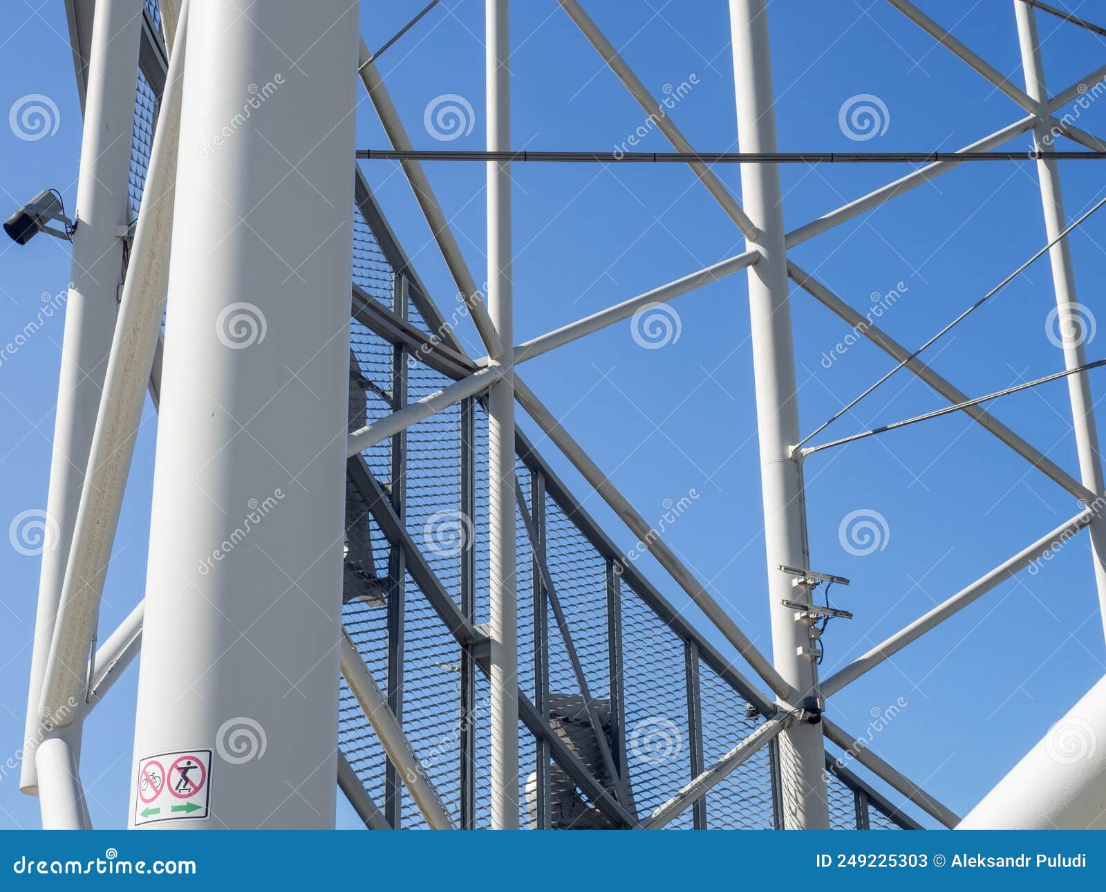 High Metal Construction. Metal Building. Iron Beams Stock Image - Image ...