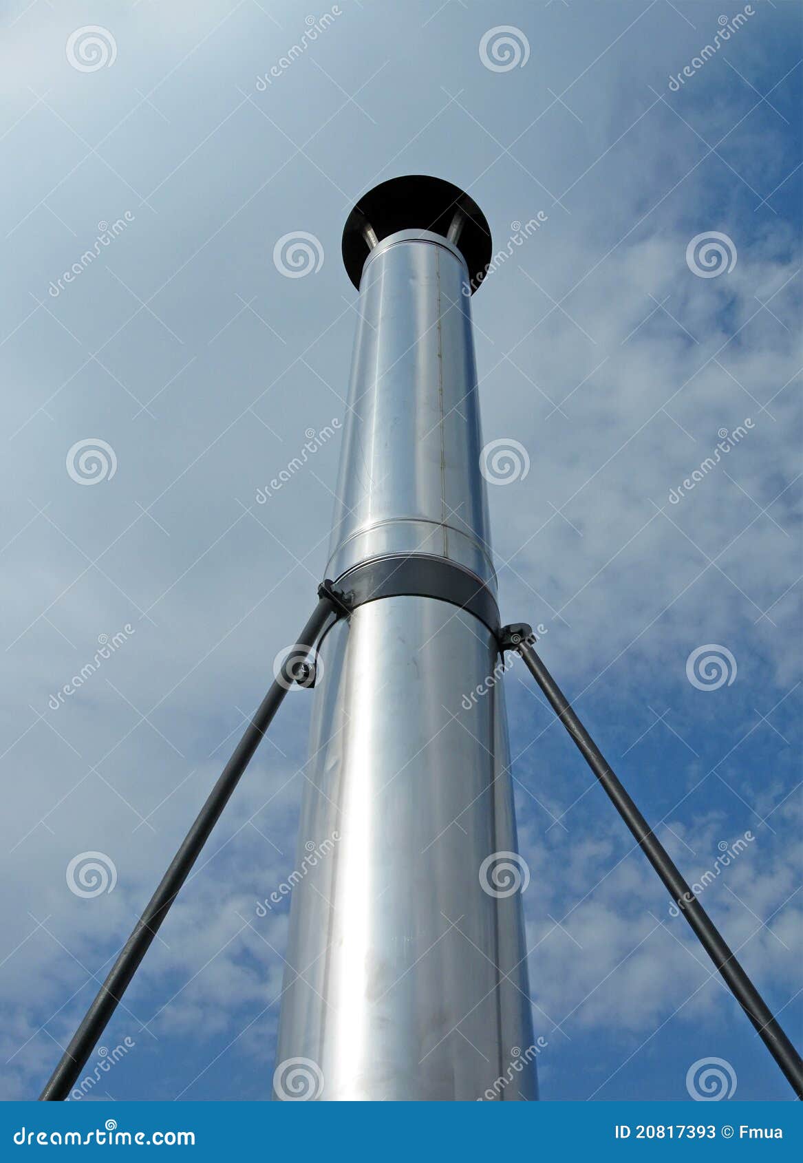 High Metal Pilone on Blue Sky, Environment, Stock Image - Image of high ...