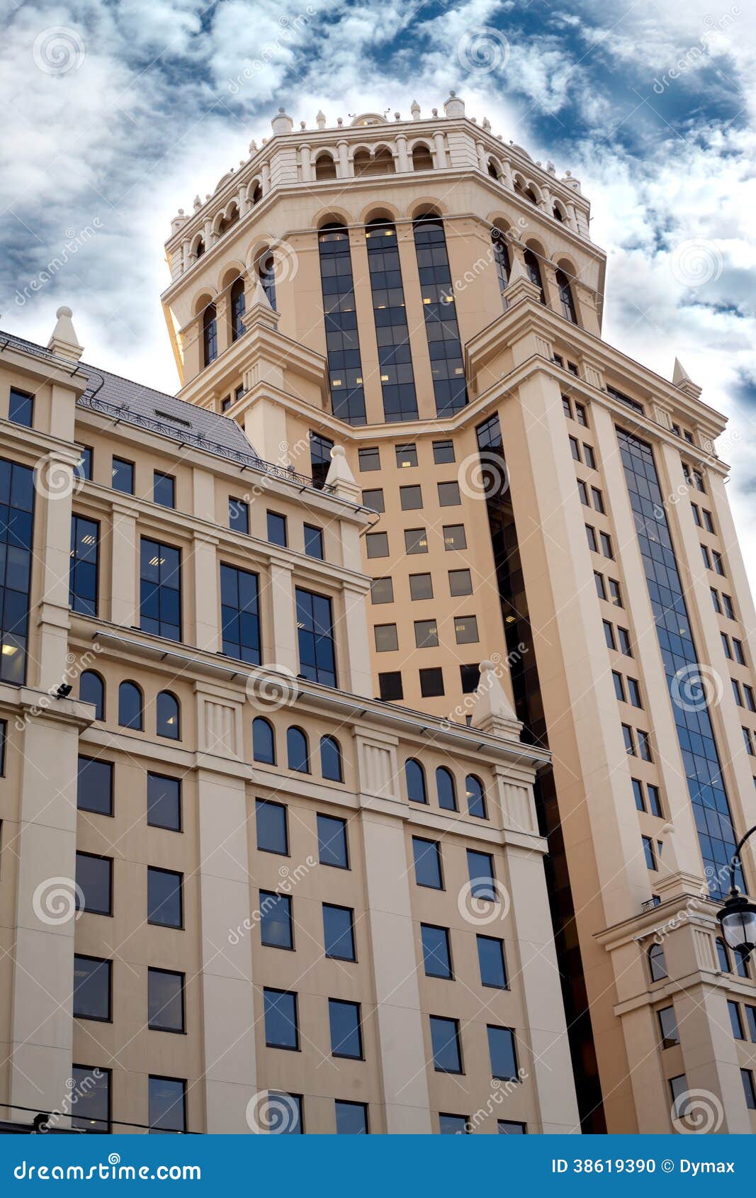 High Modern Brown Stone Office Building Stock Photo - Image of beige ...