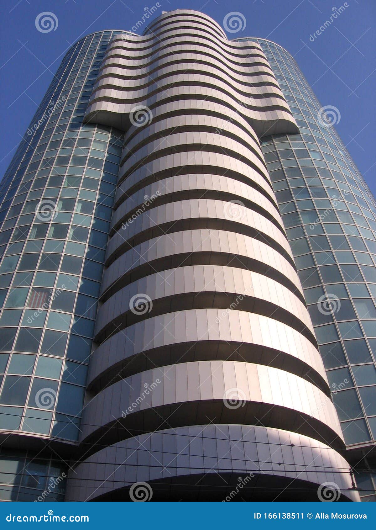 High Modern Technical Building New Building with Glass Facade ...