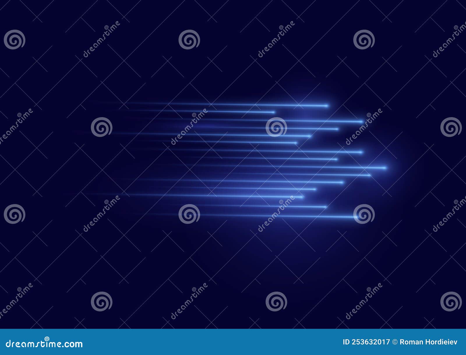 High Motion Speed, Blue Light Lines, Blur Rays Stock Vector ...