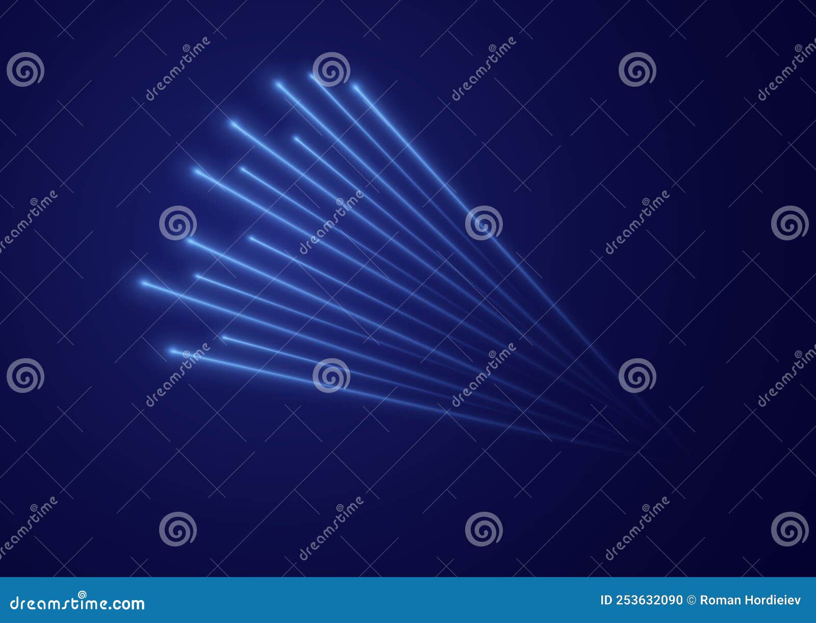 High Motion Speed, Blue Light Lines, Blur Rays Stock Vector ...
