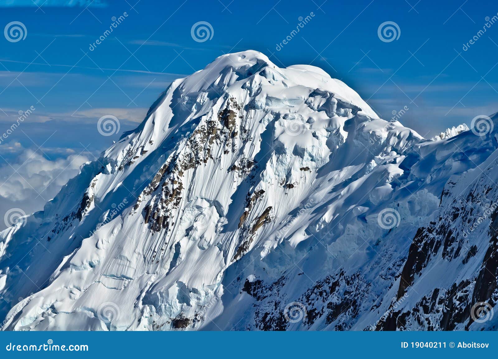 High mountain stock image. Image of aerial, high, white - 19040211