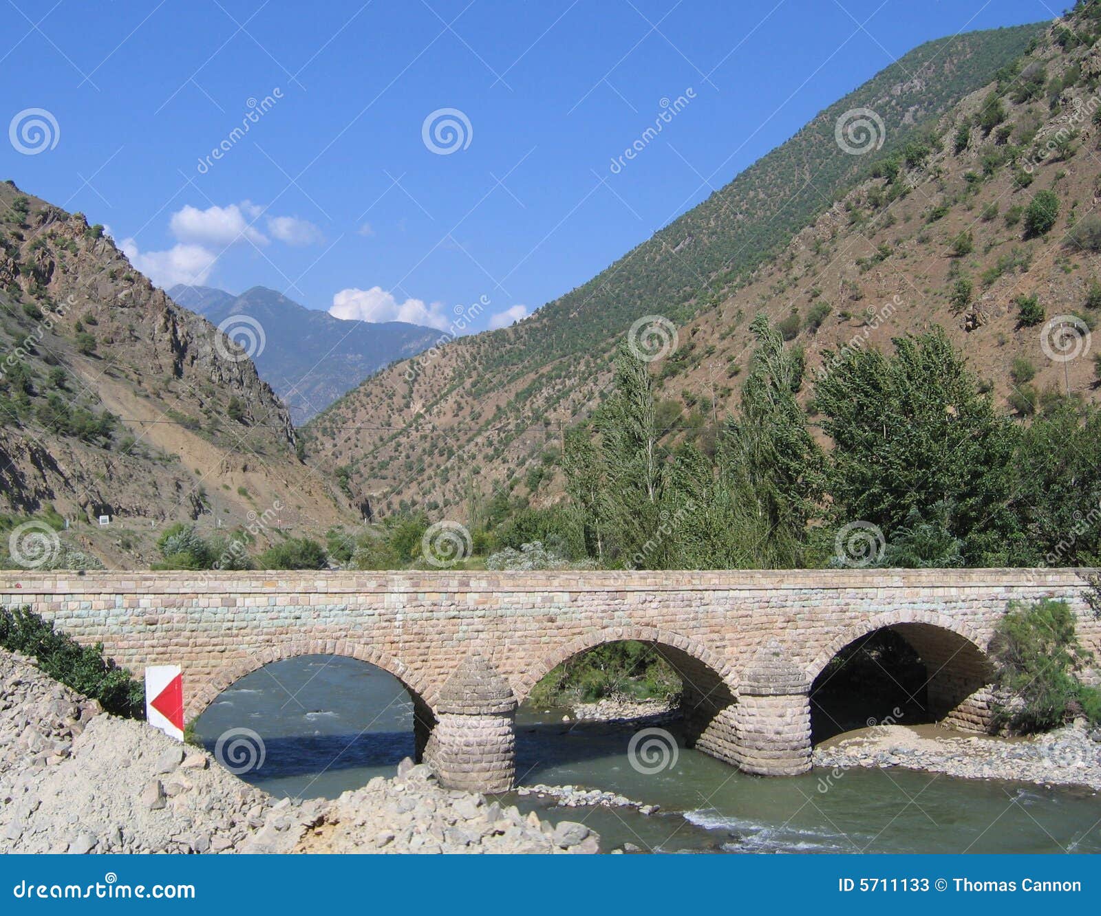 High Mountain Bridge - Eastern Turkey Stock Image - Image of rivers ...