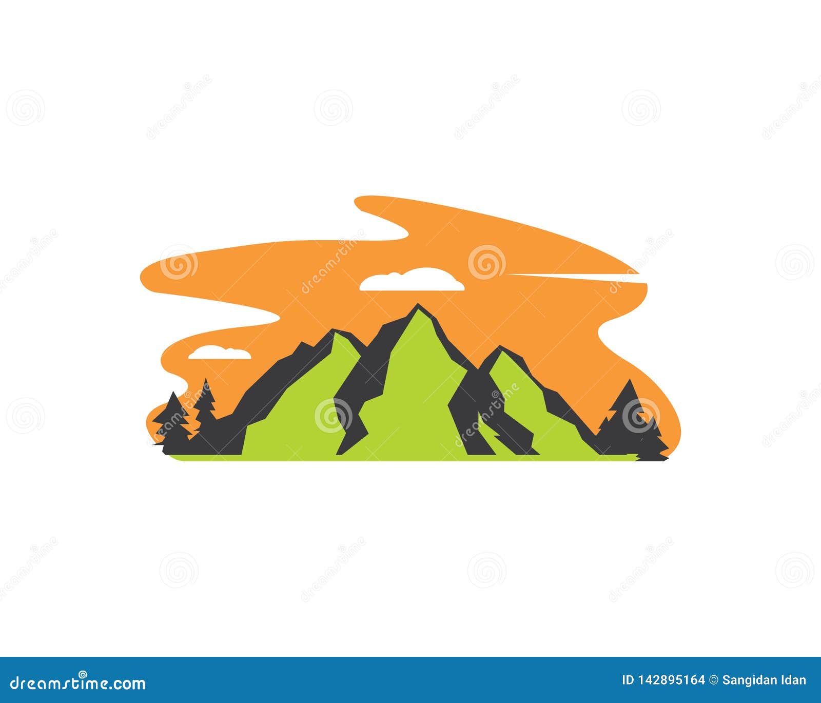 High Mountain Icon Logo Template Stock Vector - Illustration of extreme ...