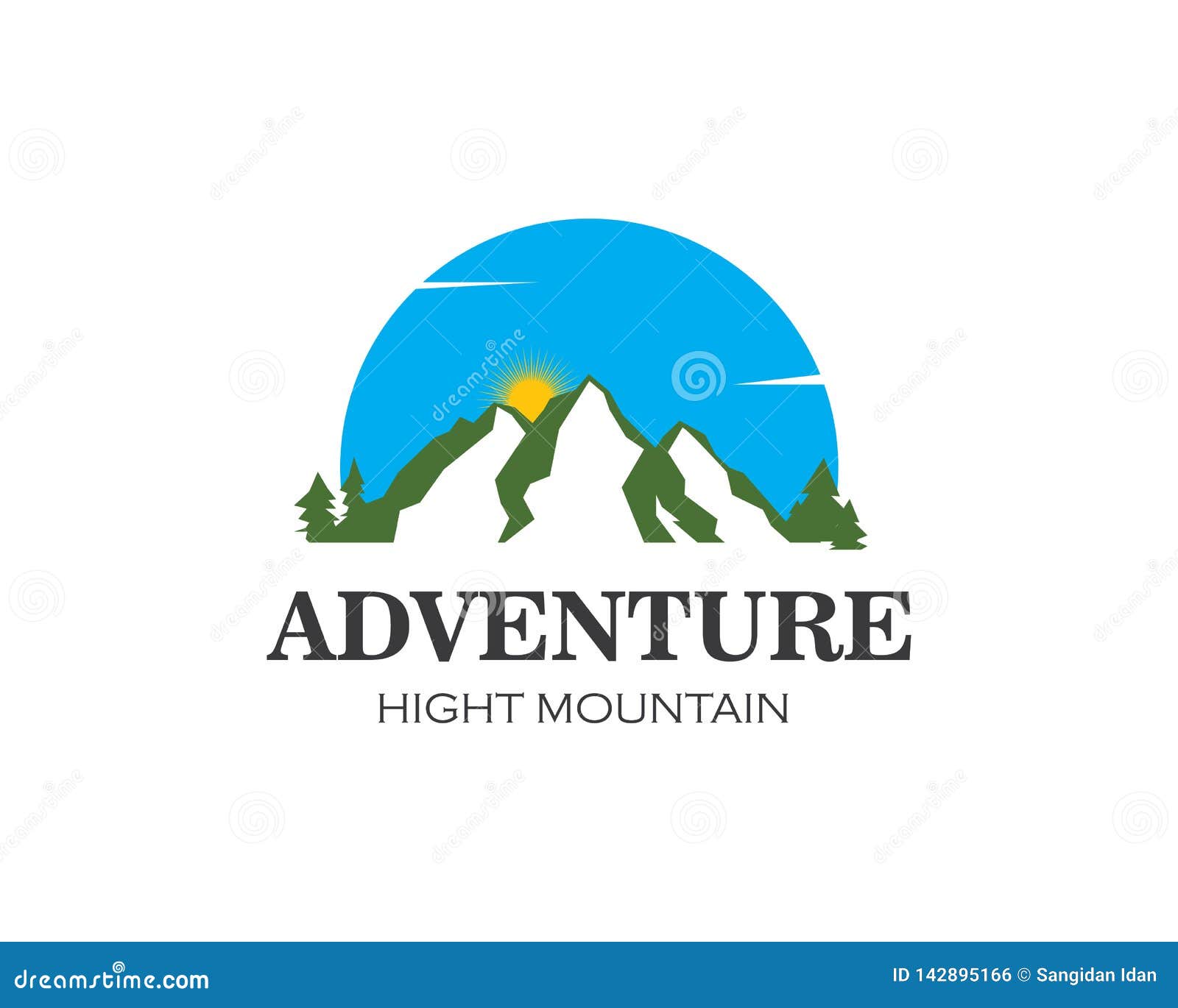 High Mountain Icon Logo Template Stock Vector - Illustration of symbol ...