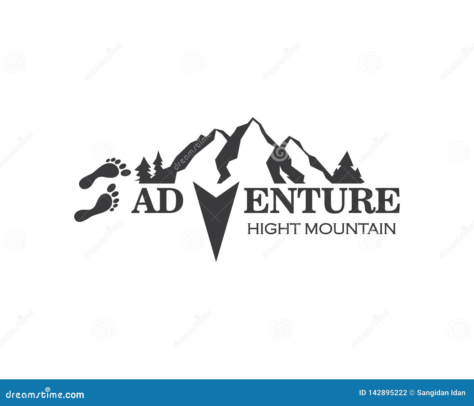 High Mountain Icon Logo Template Stock Vector - Illustration of ...