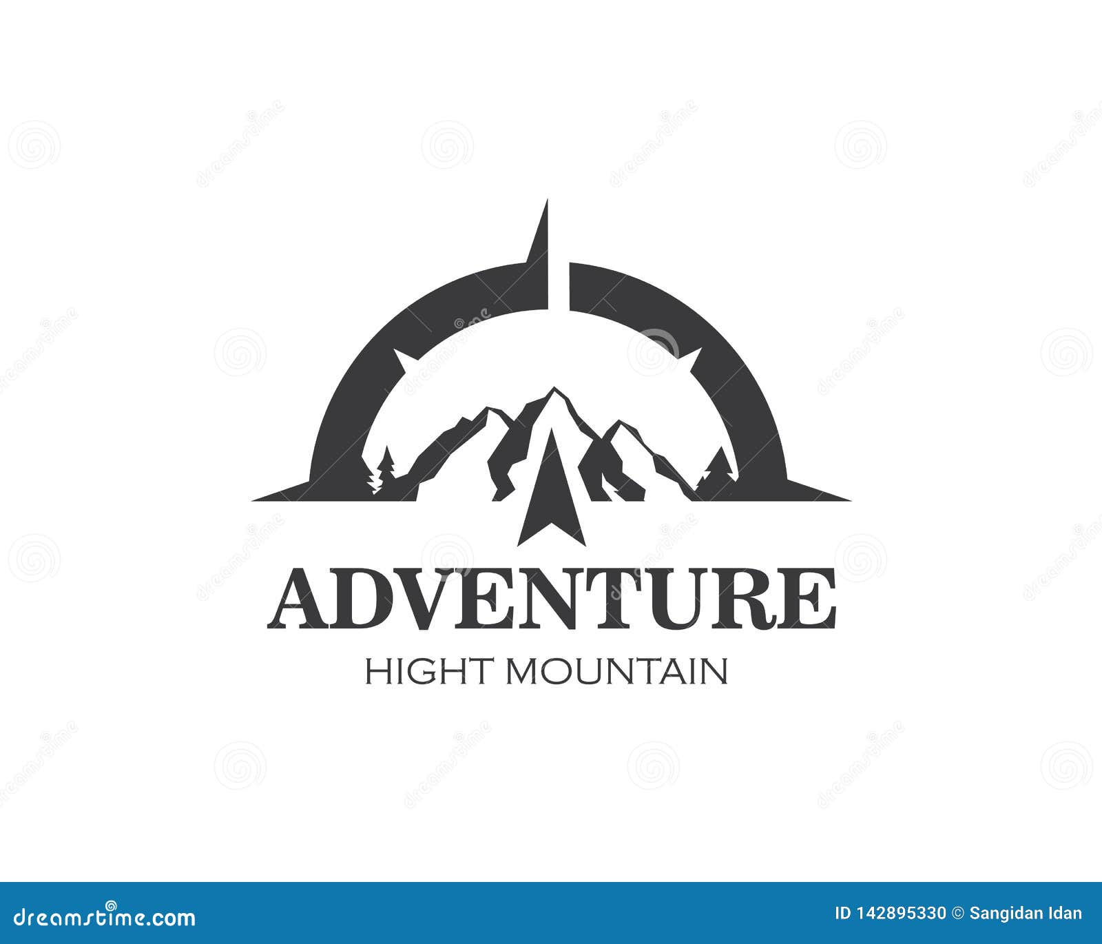 High Mountain Icon Logo Template Stock Vector - Illustration of ...