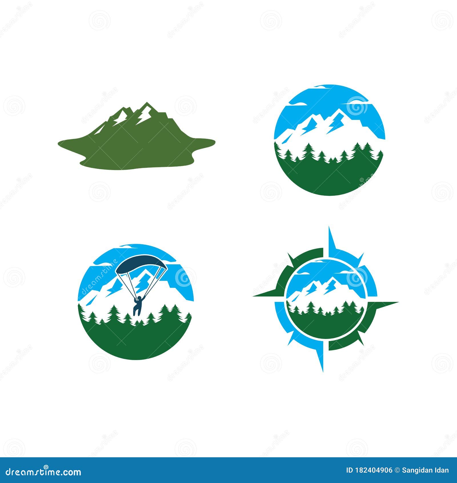 High Mountain Icon Logo Vector Illustration Design Stock Vector ...