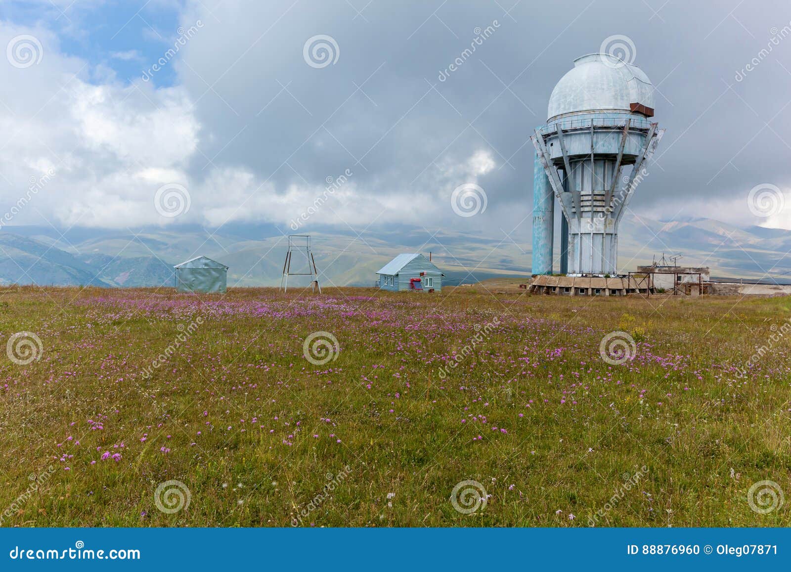 High mountain observatory stock photo. Image of high - 88876960