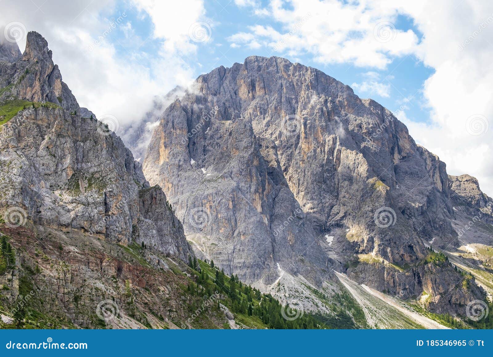 High Mountain Peaks in the Alps Stock Image - Image of italy, cliff ...