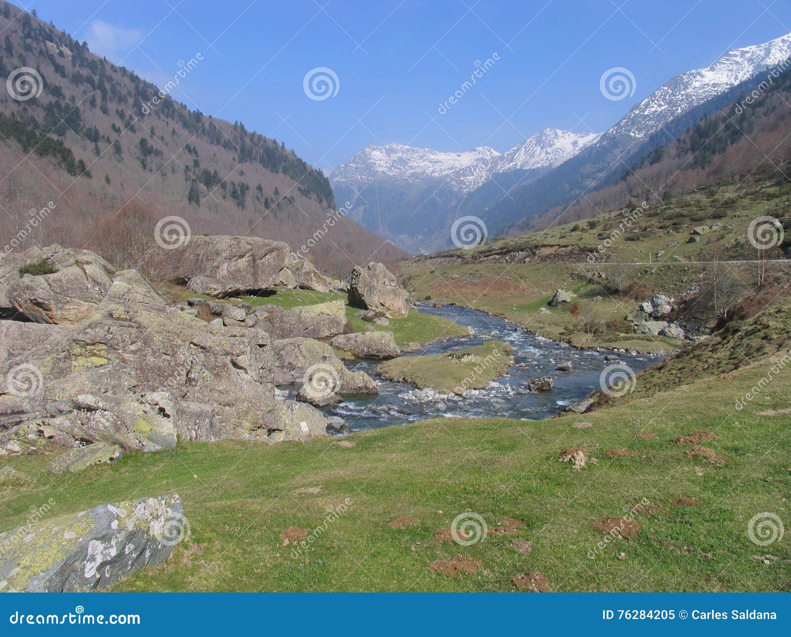 High Mountain river stock image. Image of moss, mountain - 76284205