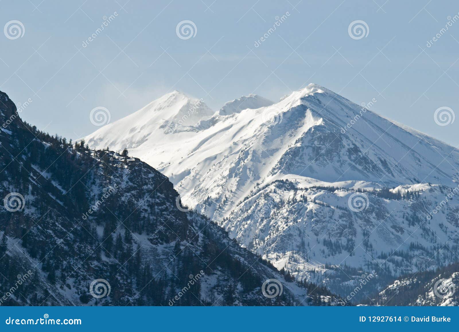 High Mountain Winter Snow Snowcap Stock Photo - Image of mountain, wind ...