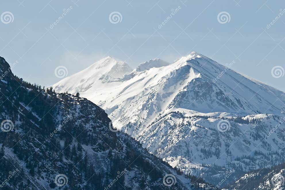 High Mountain Winter Snow Snowcap Stock Photo - Image of mountain, wind ...
