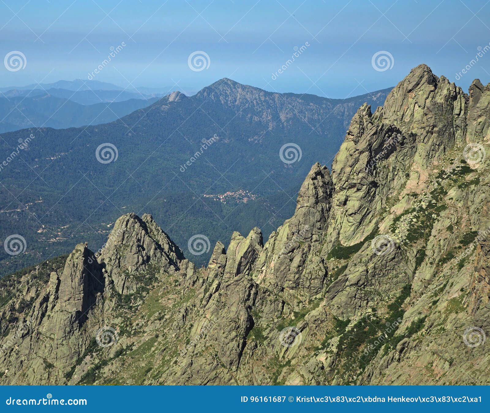 High Mountain View Scenery with Sharp Peaks Stock Image - Image of ...