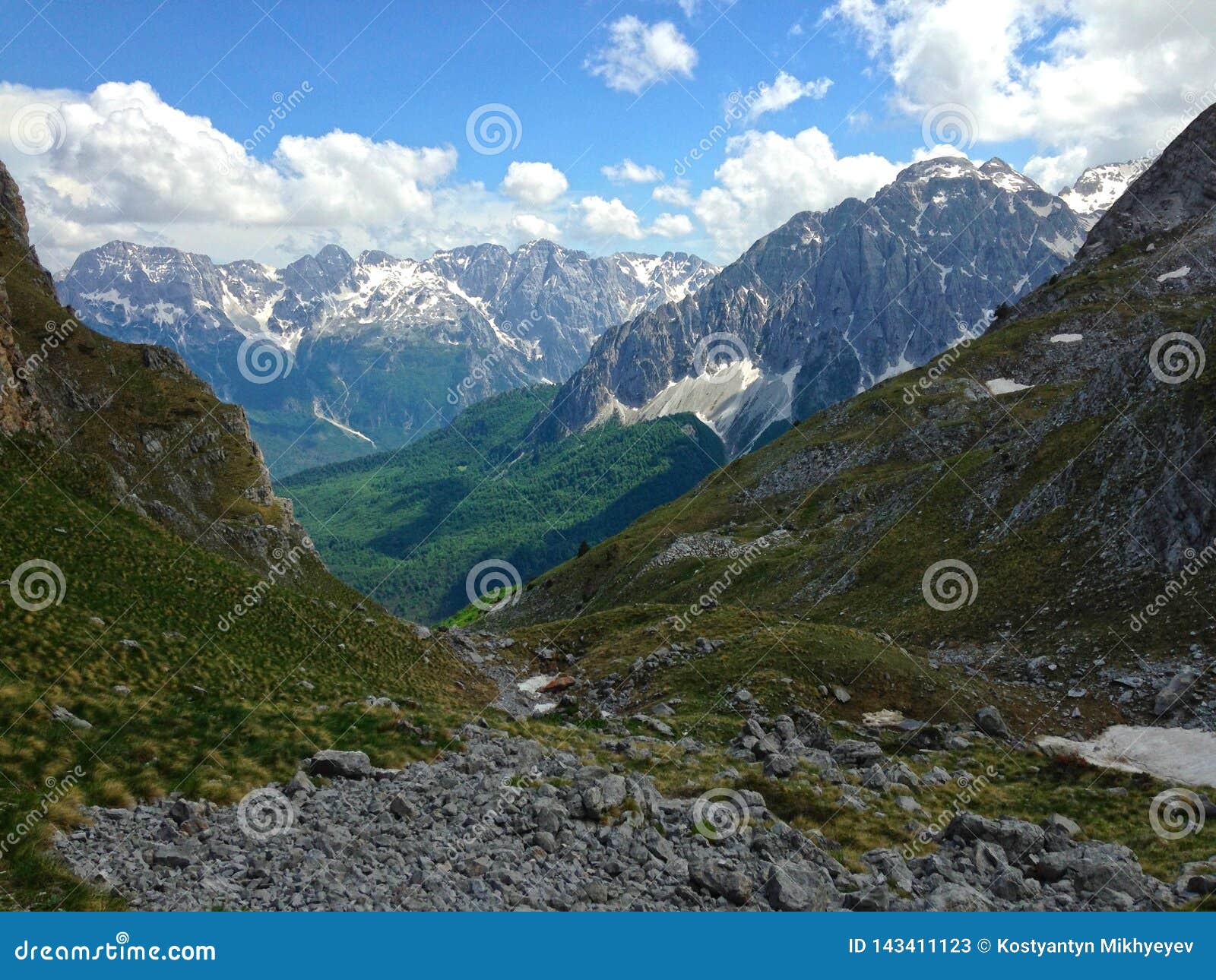 Mountains of the Albanian Alps Stock Image - Image of mountains, travel ...